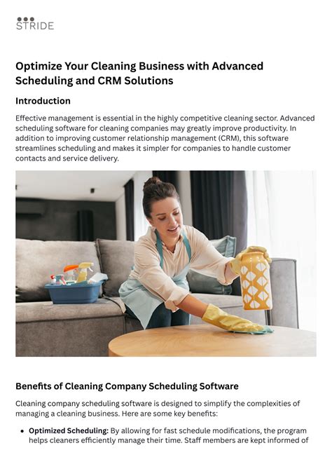 Ppt Optimize Your Cleaning Business With Advanced Scheduling And Crm Solutions Powerpoint