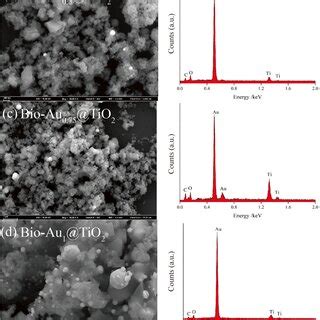 FE SEM Micrographs And EDX Spectra Of Bio TiO A And Bio Aux TiO Download Scientific Diagram