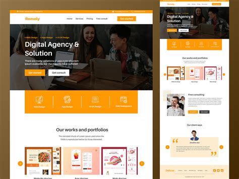 Digital Agency Web Ui Design By Sazidur Rahman On Dribbble