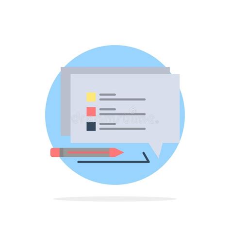 Chat Sms Message Write Abstract Circle Background Flat Color Icon