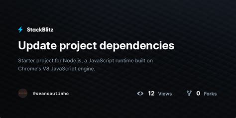 update project dependencies stackblitz