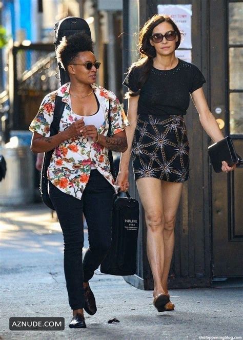 Famke Janssen Sexy Shows Off Her Legs And Pokies As She Steps Out In