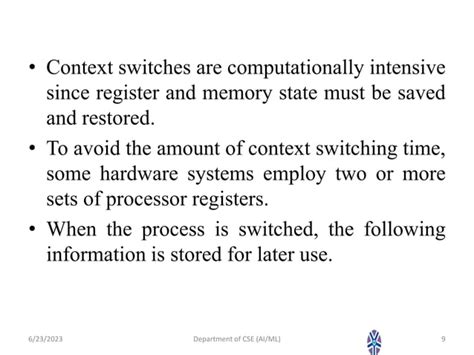 Cs403pc Operating System Lec 10 Context Switchingpptx