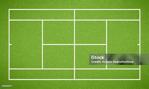 테니스 코트 푸른 잔디 질감과 프레임이 있는 평면도 테니스장 벡터 일러스트 레이 션 테니스에 대한 스톡 벡터 아트 및 기타 이미지 테니스 코트 스포츠 경기장 안마당