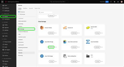 Create An Azure Blob Source Connection In The Ui Adobe Experience