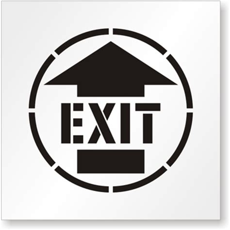 Floor Exit Signs Floor Exit Stand Up Signs Floor Exit Stencils