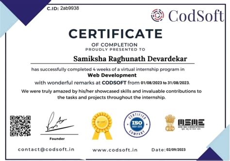 Samiksha Devardekar On Linkedin Codsoft Internship Webdevelopment