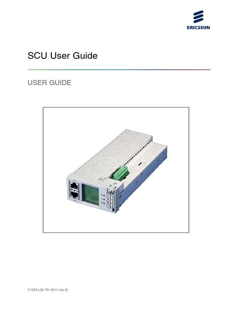 Scu User Guide Pdf Rectifier Menu Computing