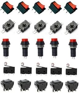 Samest Pcs Pin Switch Self Locking Push Button Limit Switch Rocker Switch Pin Electronic