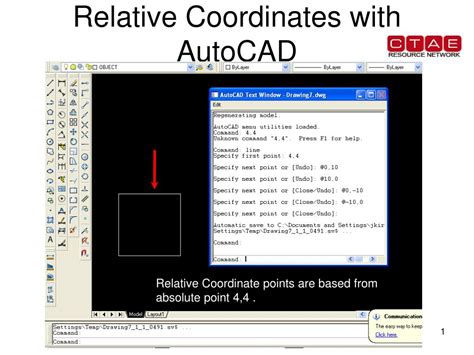 ppt relative coordinates with autocad powerpoint presentation free