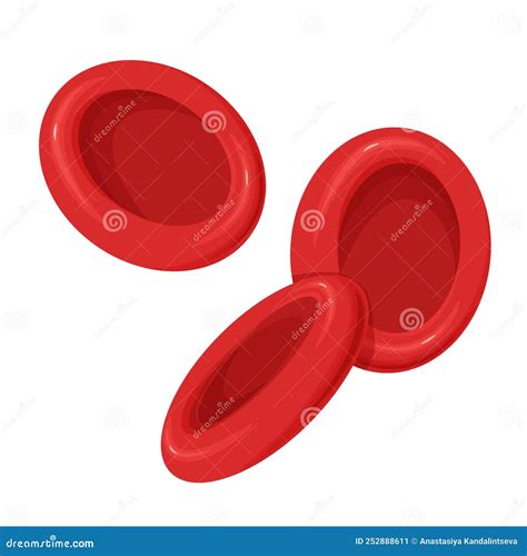 Hemoglobin Flowing Red Blood Cells Erythrocyte Health Care Concept Cartoon Vector