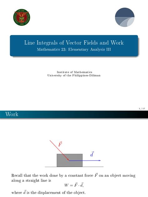 math 23 lecture 4 1 line integrals of vector fields work pdf pdf