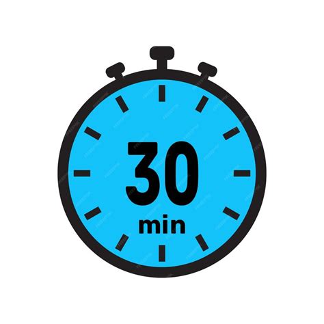 Premium Vector 30 Minute Timer Clock Stopwatch Isolated Icons