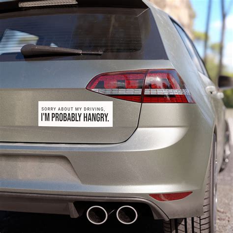 Car Magnet Bumper Sticker Hangry Car Sticker Hungry Car Sticker Funny