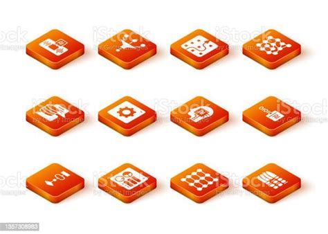 설정 알고리즘 컴퓨터 Api 인터페이스 서버 데이터 신경망 휴머노이드 로봇 바이너리 코드 및 아이콘 벡터 3차원 형태에 대한 스톡 벡터 아트 및 기타 이미지 Istock