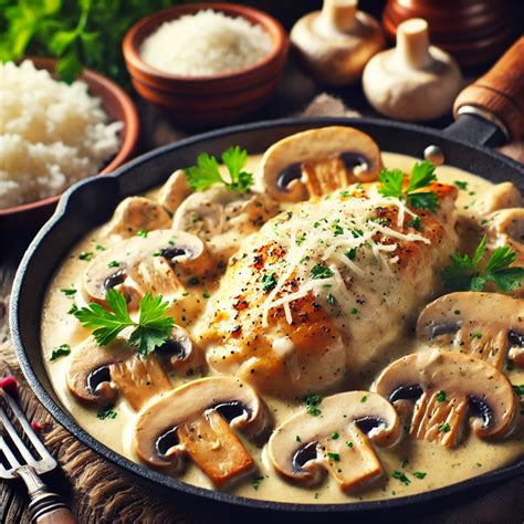 Pollo Con Champiñones En Crema Una Receta Deliciosa Y Nutritiva