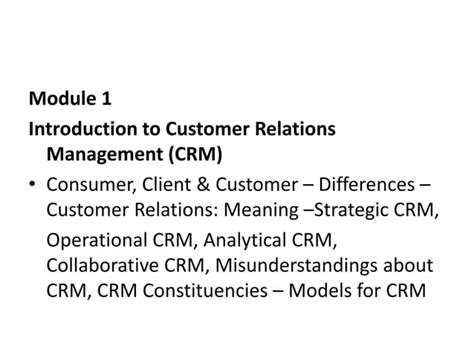 Module 1 Crm Ppt