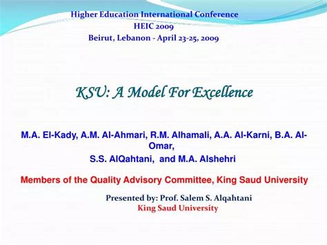 Ppt Ksu A Model For Excellence Powerpoint Presentation Free