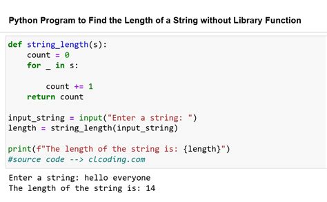 Day 71 Python Program To Find The Length Of A String Without Library