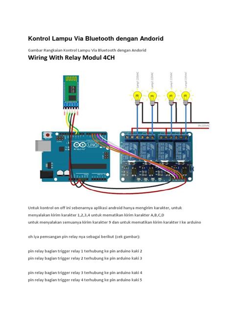 Kontrol Lampu Via Bluetooth Dengan Andorid Pdf Arduino Computer