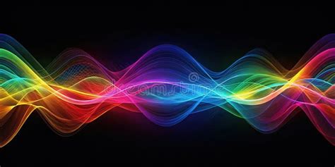 Abstract Rainbow Waveforms Vibrant Energetic And Dynamic Flowing