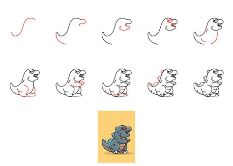 How To Draw A Godzilla Step By Step Easy Drawing Storiespub