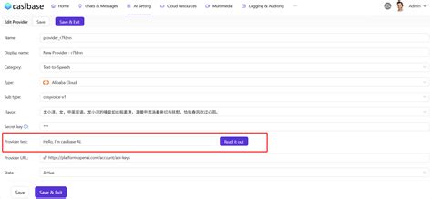 Text To Speech Providers Casibase Open Source LangChain Like AI Knowledge Database Chat