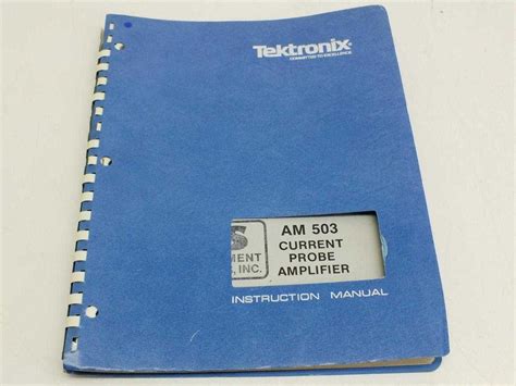 Tektronix Am503 Current Probe Amplifier Instruction Manual