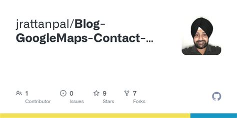 GitHub Jrattanpal Blog GoogleMaps Contact Sample