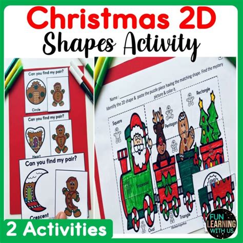 Christmas 2d Shapes Activity Gingerbread Man And Gingerbread House Shape Puzzle Made By Teachers