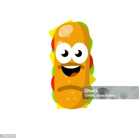 재미있는 얼굴샌드위치 길거리 음식과 패스트 푸드 요소 마스코트 캐릭터 등장인물에 대한 스톡 벡터 아트 및 기타 이미지 등장인물 샌드위치 음식 건강에 좋지 않은 음식