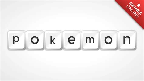 Pokemon Keyboard Font Text Effect Generator