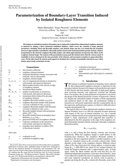 pdf parameterization of boundary layer transition induced by isolated