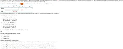 solved test appropriate hypotheses at level 0 05 state the
