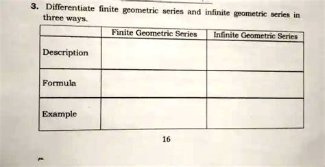 Solved Differentiate Finite Geometric Series And Infinite Geometric Series Geometric Series In
