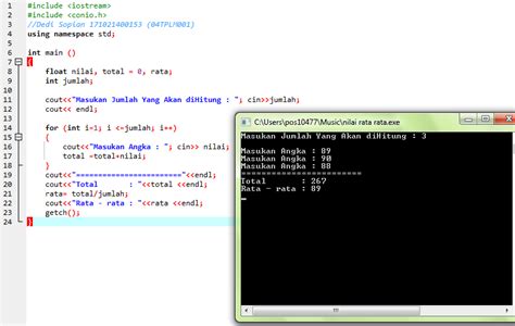 Contoh Program C Menghitung Nilai Rata Rata Savictif Media Find Your Search Here