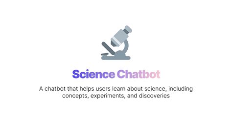 Science Chatbot Ai Chatbot