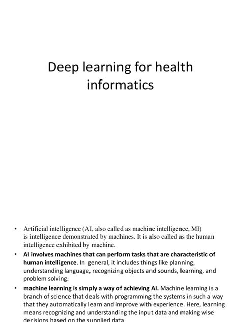 Deep Learning For Health Informatics Pdf Machine Learning Deep Learning