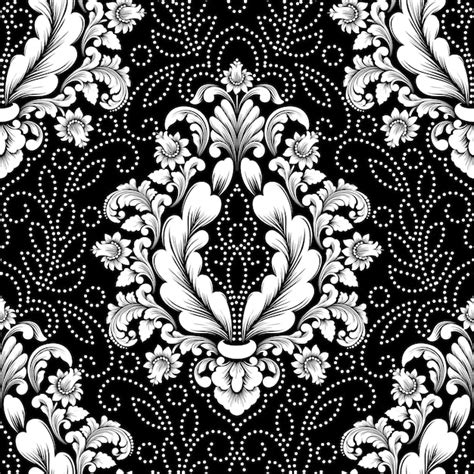 Free Vector Vector Damask Seamless Pattern Element