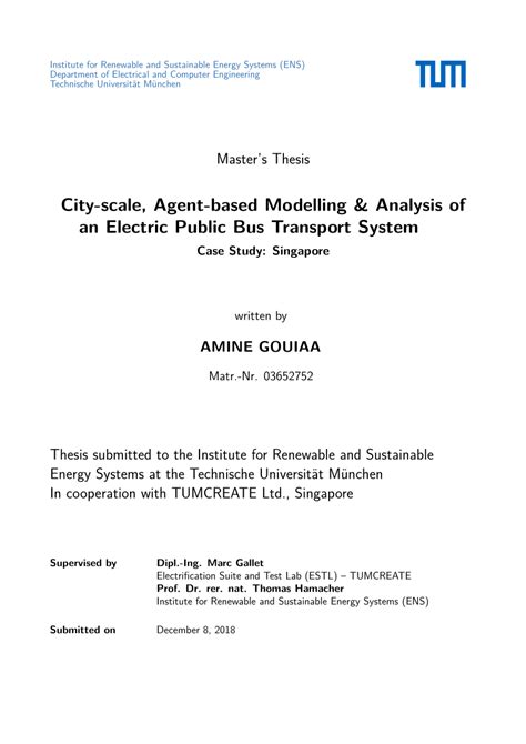 Pdf City Scale Agent Based Modelling And Analysis Of An Electric Public Bus Transport System