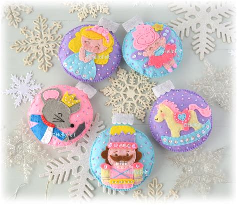Pdf Pattern The Nutcracker Felt Christmas Ornaments Pattern Etsy
