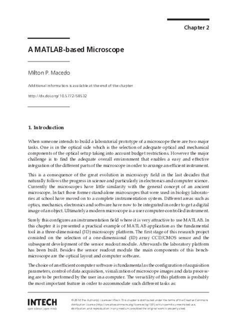 Pdf A Matlab Based Microscope