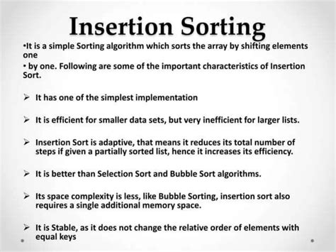 1 Insertion Sort Sorting Algorith Pptx