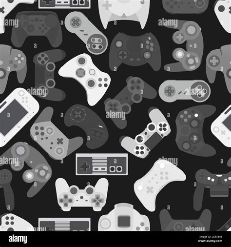Video Game Controller Gamepad Background Gadgets And Devices Seamless Pattern Stock Photo Alamy
