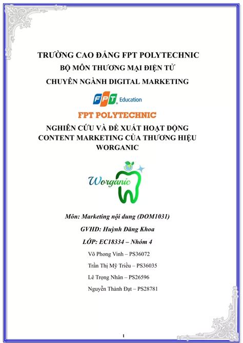 PPT DOM EC NHÓM NGHIÊN CỨU VÀ ĐÁNH GIÁ HOẠT ĐỘNG CONTENT MARKETING CỦA THƯƠNG