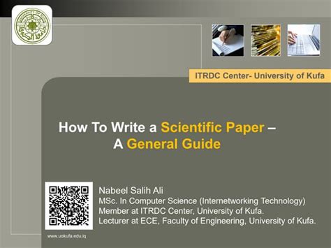 How To Write Scientific Research Article A General Guide Pdf