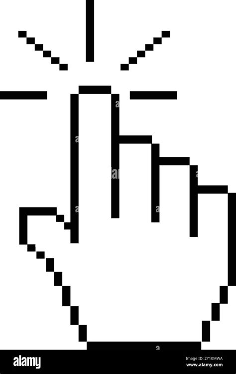 pixel hand cursor click mouse pixel hand cursor cursor click pointer
