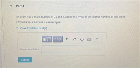 Solved R N R NThe Atomic Number Is The Number Of Protons In Chegg Com