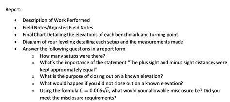 solved differential leveling lab a differential leveling