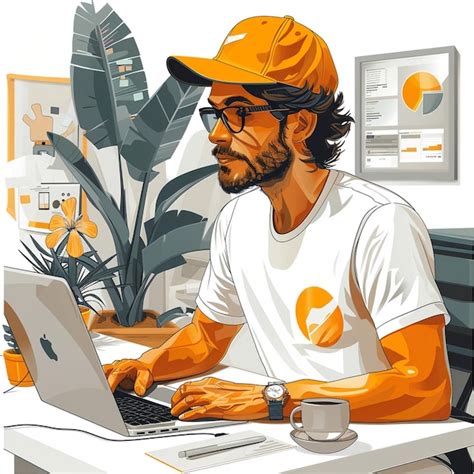 Software Tester Data Scientist In A Modern Tech Illustration Premium